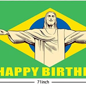 Brazil Independence Day Banner Background Patriotic Events 7th of September Theme Decor Flag for Sports Bars Party Decorations Happy Birthday Brazil Party Photo Booth Props Supplies Backdrop