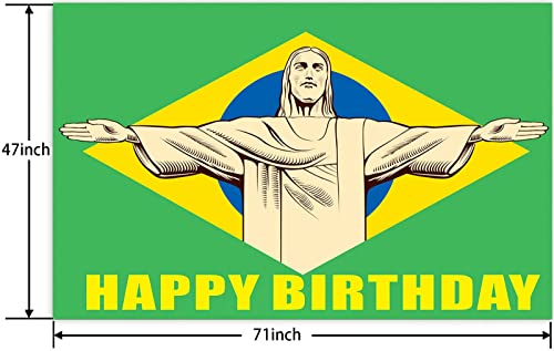 Brazil Independence Day Banner Background Patriotic Events 7th of September Theme Decor Flag for Sports Bars Party Decorations Happy Birthday Brazil Party Photo Booth Props Supplies Backdrop