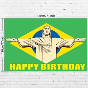 Brazil Independence Day Banner Background Patriotic Events 7th of September Theme Decor Flag for Sports Bars Party Decorations Happy Birthday Brazil Party Photo Booth Props Supplies Backdrop