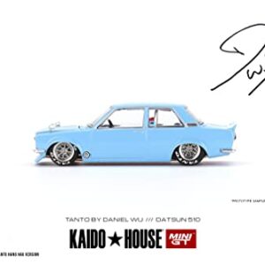 Datsun 510 Street Tanto V1 Hang Hau Blue Designed by Jun Imai Daniel Wu x Kaido House Special 1/64 Diecast Model Car by True Scale Miniatures KHMG042