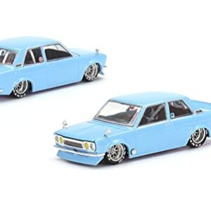 Datsun 510 Street Tanto V1 Hang Hau Blue Designed by Jun Imai Daniel Wu x Kaido House Special 1/64 Diecast Model Car by True Scale Miniatures KHMG042