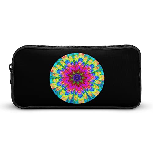 Colorful Mandala Tie Dye Pencil Case Stationery Pen Pouch Portable Makeup Storage Bag Organizer Gift