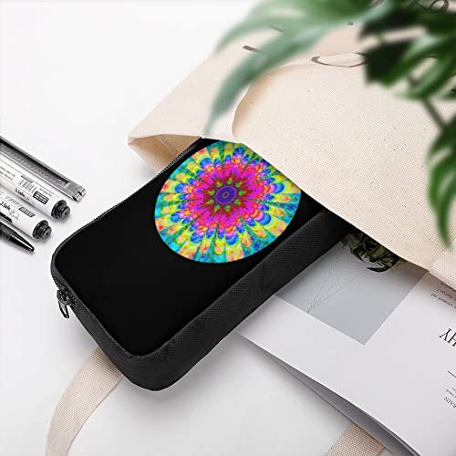 Colorful Mandala Tie Dye Pencil Case Stationery Pen Pouch Portable Makeup Storage Bag Organizer Gift