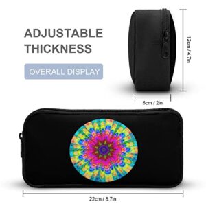 Colorful Mandala Tie Dye Pencil Case Stationery Pen Pouch Portable Makeup Storage Bag Organizer Gift