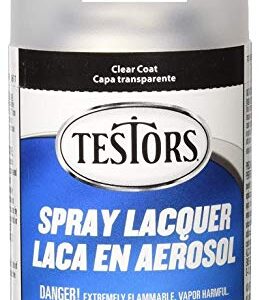 Testors TES1261 Glosscote Spray Enamel 3oz, Clear Coat (Pack of 4) - with Make Your Day Paint Brush Set