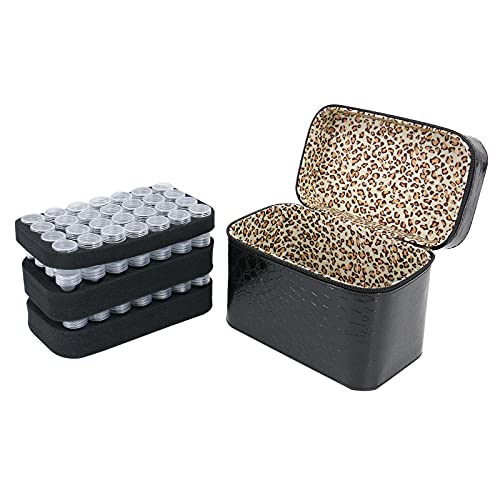 LuckyHigh 84 Slots Diamond Rhinestones Storage Box Rhinestones Painting Accessory 3-Layer Jewelry Beads Case (84)