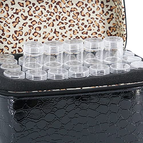 LuckyHigh 84 Slots Diamond Rhinestones Storage Box Rhinestones Painting Accessory 3-Layer Jewelry Beads Case (84)