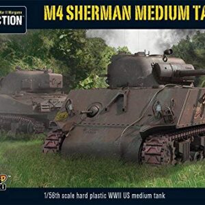 Bolt Action M4 Sherman Medium Tank 1:56 WWII Military Wargaming Plastic Model Kit