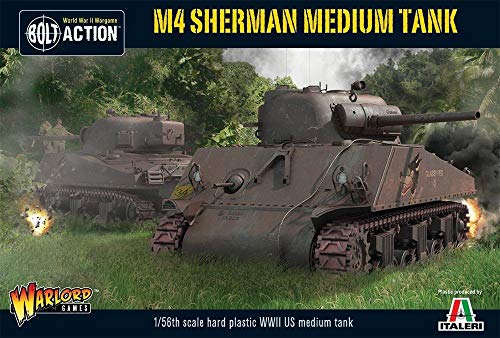 Bolt Action M4 Sherman Medium Tank 1:56 WWII Military Wargaming Plastic Model Kit