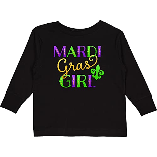 inktastic Mardi Gras Girl Toddler Long Sleeve T-Shirt 2T 0040 Black 419d8