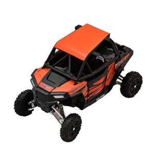 newray polaris rzr xp 1000 bike atv dirt rider 1/18 scale pre-built model vehicle orange