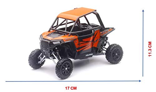 Newray Polaris RZR XP 1000 Bike ATV Dirt Rider 1/18 Scale Pre-Built Model Vehicle Orange