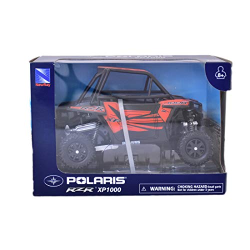 Newray Polaris RZR XP 1000 Bike ATV Dirt Rider 1/18 Scale Pre-Built Model Vehicle Orange