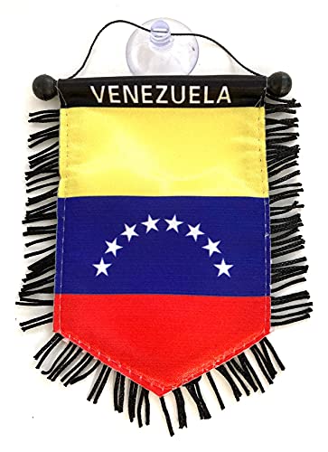 Venezuela Venezuelan Flag for cars stickers decals small window hanging mini banners rearview mirror car accessories automobile homes windows STICKS to Glass Quality Made mini Banners