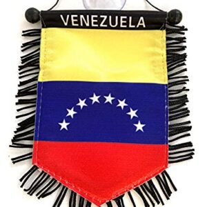 Venezuela Venezuelan Flag for cars stickers decals small window hanging mini banners rearview mirror car accessories automobile homes windows STICKS to Glass Quality Made mini Banners