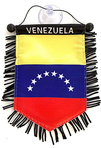 Venezuela Venezuelan Flag for cars stickers decals small window hanging mini banners rearview mirror car accessories automobile homes windows STICKS to Glass Quality Made mini Banners