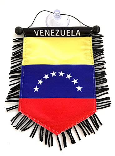 Venezuela Venezuelan Flag for cars stickers decals small window hanging mini banners rearview mirror car accessories automobile homes windows STICKS to Glass Quality Made mini Banners