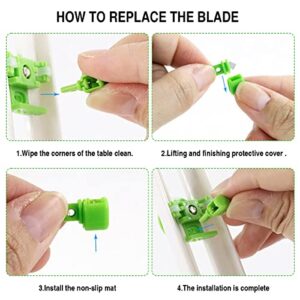 Circle Paper Cutter Circle Cutter for Paper Crafts Cut Circle Paper Trimmer Scrapbook Circle Cutter Rotary Paper Cutter Round Cutting Knife Card Cutter for DIY Crafts Cards(Include 3 Green Blade)