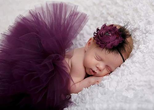 Newborn Baby Girl Tutu Suit/Baby Girl Photography Props Set (Purple)