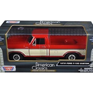 Maisto 1979 Ford F-150 Pickup Truck 2 Tone Red/Cream 1/24 Model Car by Motormax