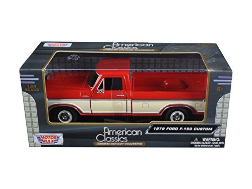 Maisto 1979 Ford F-150 Pickup Truck 2 Tone Red/Cream 1/24 Model Car by Motormax