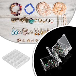 20 Grids Jewelry Storage Box Multifunctional Jewelry Bead Organizer Detachable Diamond Storage Container for Earrings Necklaces Beads Rings