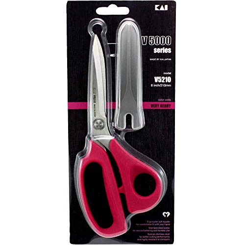 kai V5000 Edition V5210P Multi-Purpose Scissors with Safety Cap 21 cm [Pink]