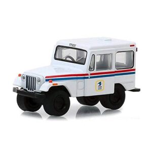 greenlight 29997 united states postal service (usps) 1971 jeep dj-5 postal mail delivery vehicle hobby exclusive 1/64 diecast model car, white