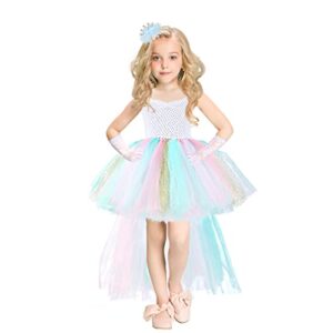 girls tutu dress toddler handmade rainbow tulle party dresses for birthday outfit,photography prop,christmas(7-8 years)