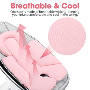 Infant Insert, Compatible with 4Moms RockaRoo and MamaRoo, Includes 3 Strap Pad, Breathable Mesh Fabric, Plush Soft Newborn Insert with Head and Body Support