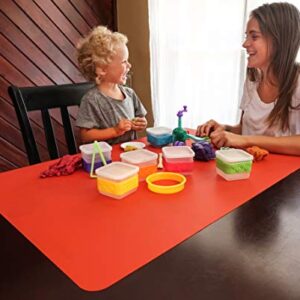 MonsterMat 36x24 Inch Extra Large Silicone Table Protector Craft Mat for Painting, Clay, Projects, Arts and Crafts and More. Easy Clean Up and Rolls for Storage. Largest Mat Available