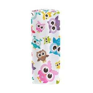 DXTKWL Colorful Funny Bird Owl Pencil Case Pen Bag Pouch Holder, Zipper Pencil Bag Portable Cosmetic Organizer Makeup Brush Bag Purse School Stationery for Kids Girl Boy Adults Office Nurse Supplies