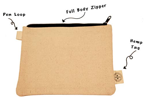 Ink Trendz® Infertility Warrior IVF IUI Makeup Bag, Pencil Pouch Hemp Canvas Zipper Pouch 7" x 9" (Worth Every Shot)