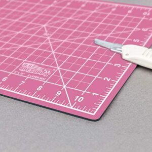 US Art Supply 9" x 12" Pink/Blue Professional Self Healing 5-Ply Double Sided Durable Non-Slip Cutting Mat Great for Scrapbooking, Quilting, Sewing and all Arts & Crafts Projects