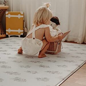 Frankie Lane Non-Toxic Baby Play Mat, 6.5ft x 4.5ft Reversible Waterproof Foam Tummy Time Mat, Baby Activity Mat. Playmat for Babies and Toddlers. SOFT Extra Large Non Slip Baby Floor Mat Foam Playmat