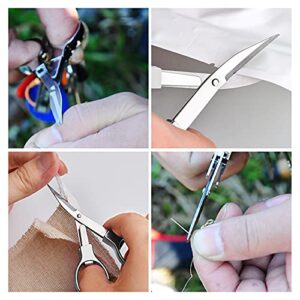 Folding Scissors, 2 PCS Secure Portable Keychain Travel Scissors, Stainless Steel Retractable Knife, Secure Portable Travel Travel Scissors for Home, Office, Fishing