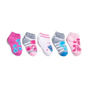 nickelodeon baby girls blue’s clues & you 5 pack shorty casual sock, grey, 5-6.5 us