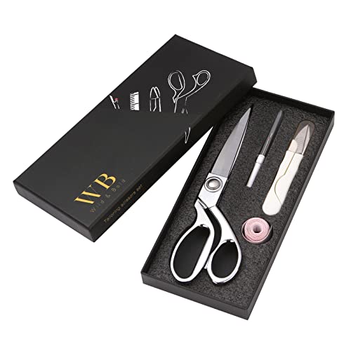 Wild & Bold Scissors All Purpose 8"Silver Fabric Sewing Scissors Professional Scissors Heavy Duty with Ultra Sharp Stainless Steel Blade Shears Left Handed Scissors For Office Craft Scissors(Silver)