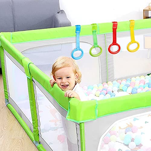 NUOBESTY Baby Crib Pull Ring Walking Assistant Pull Up Ring Bed Stand Up Rings for Kids Walking Training Tool,4pcs