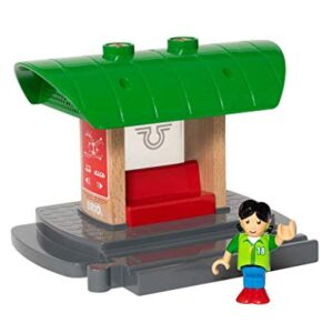 Brio World 33840 - Record & Play Train Station - 2 Piece Wooden Toy Train Accessory for Kids Ages 3 and Up