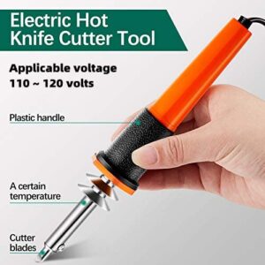 22 Pieces Electric Hot Knife Cutter Tool Kit Include Heat Cutter Multipurpose Stencil Cutter, 16 Blades, 4 Blade Holders, Metal Stand Hot Carving Knife for Soft Thin Plastic Cloth Stencil