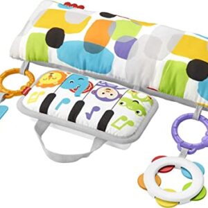 Fisher-Price Activity City Gym To Jumbo Playmat, Infant To Toddler Activity Gym with Music, Lights, Vehicle Toys and Extra-Large Playmat