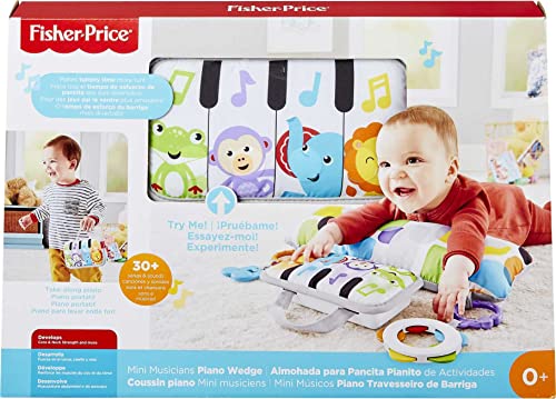 Fisher-Price Activity City Gym To Jumbo Playmat, Infant To Toddler Activity Gym with Music, Lights, Vehicle Toys and Extra-Large Playmat