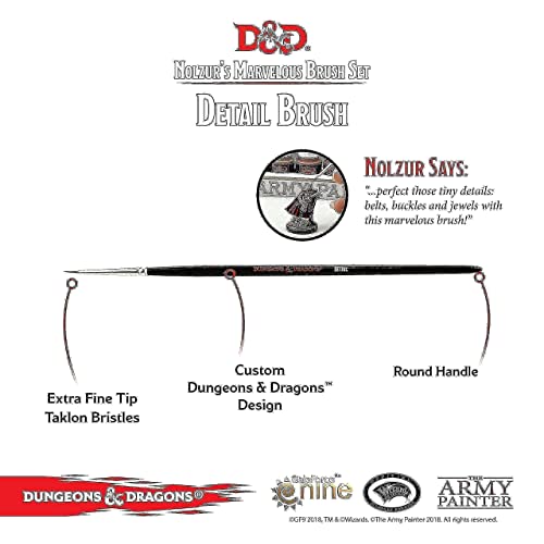 The Army Painter Dungeons and Dragons Adventurers Paint Set Bundle with Nolzur's Marvelous Brush Set - Painting Set for Model Miniature Painting with 10 Warpaints and 1 D&D Minsc & Boo Miniature