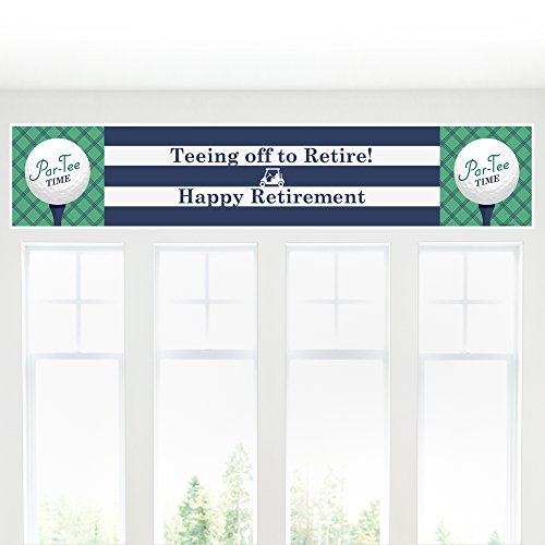 Big Dot of Happiness Par-Tee Time - Golf - Retirement Party Decorations Party Banner