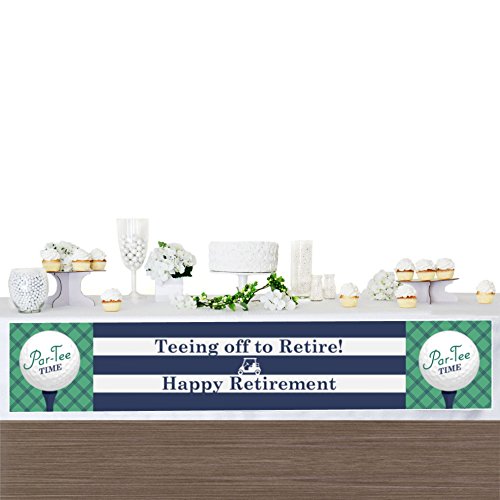 Big Dot of Happiness Par-Tee Time - Golf - Retirement Party Decorations Party Banner