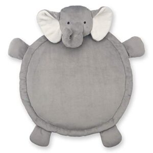 lambs & ivy elephant baby play mat with 3-dimensional head – gray