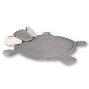 Lambs & Ivy Elephant Baby Play Mat with 3-Dimensional Head - Gray