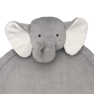 Lambs & Ivy Elephant Baby Play Mat with 3-Dimensional Head - Gray