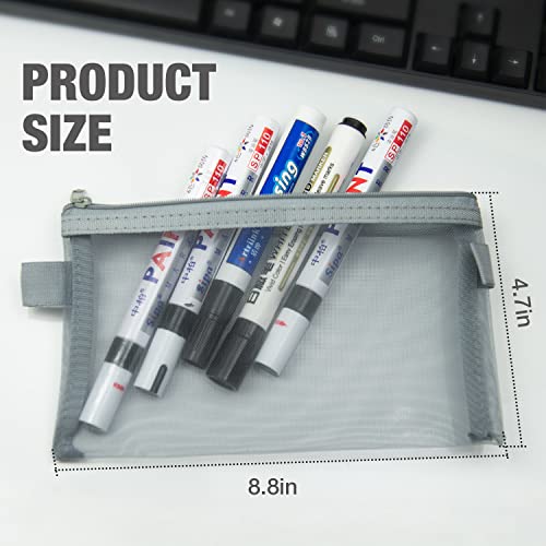 KONOKANOR 3 Pieces Pencil Case Set, Zipper Clear Pouch Big Capacity Pencil Bag Multipurpose Cosmetic Travel Carry Portable Bags